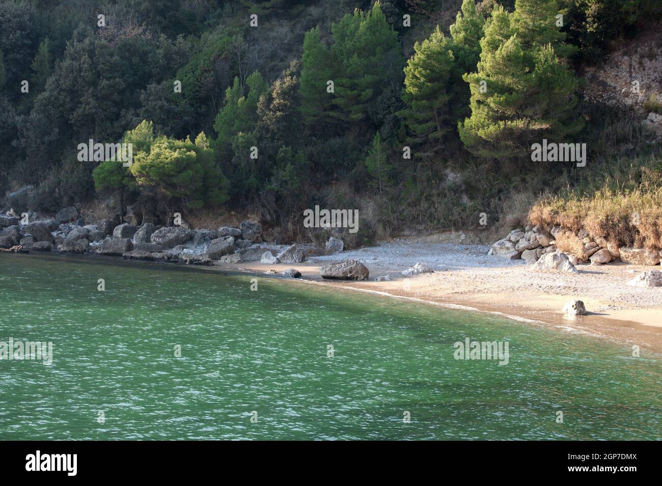 View of the Pebbles Beach in Scauri, Italy Stock Photo - Alamy