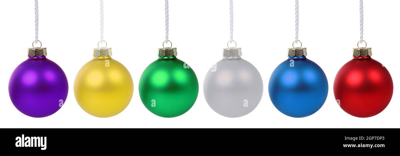 Christmas balls baubles ball bauble decoration isolated on a white ...