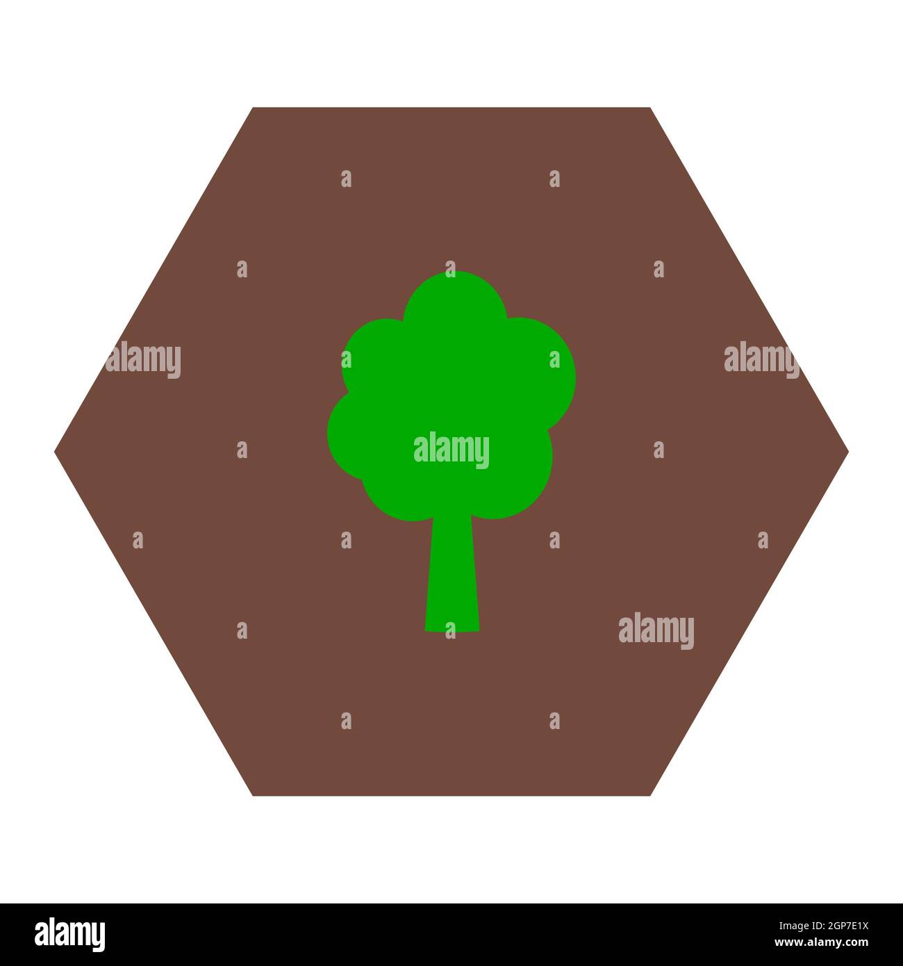 Tree and hexagon Stock Photo - Alamy