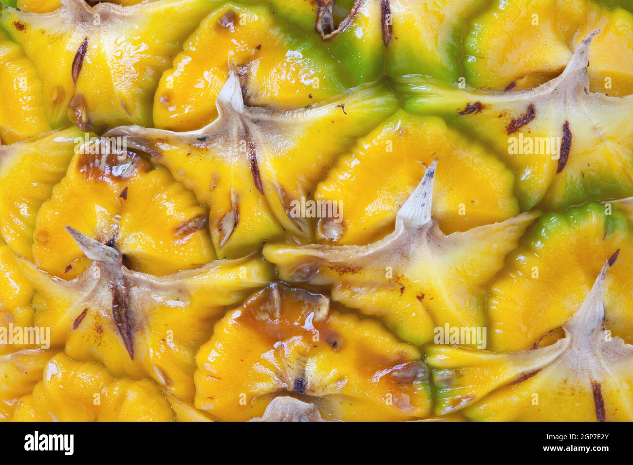 Horizontal macro textured background of fresh pineapple Stock Photo - Alamy