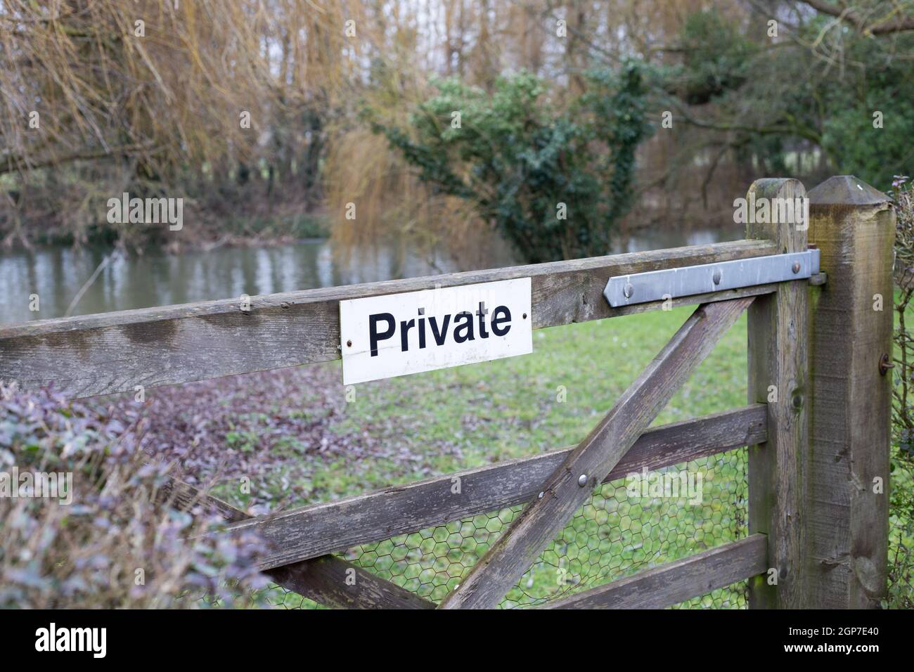 Private property sign on gate at road hi-res stock photography and ...