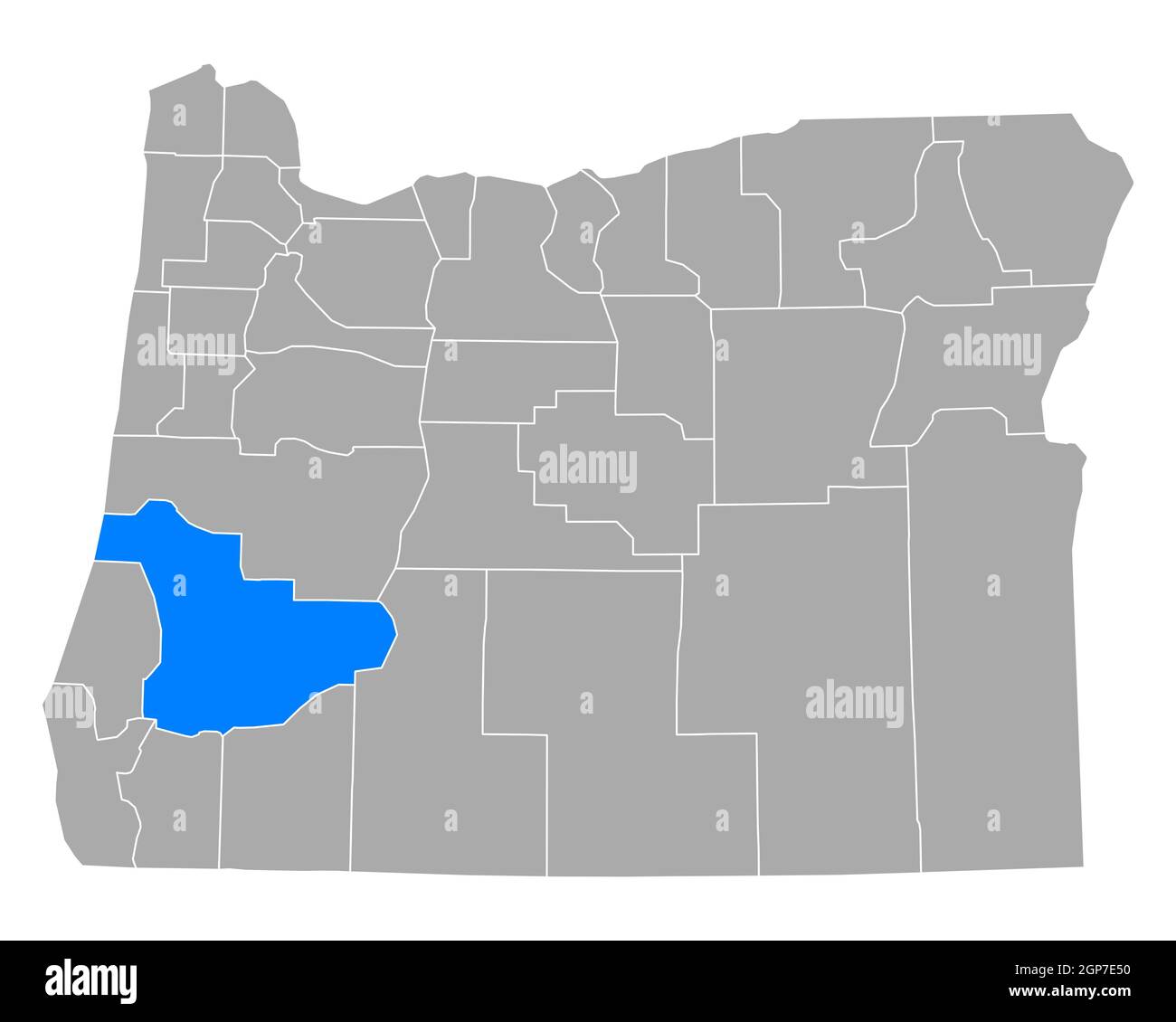Map of Douglas in Oregon Stock Photo - Alamy