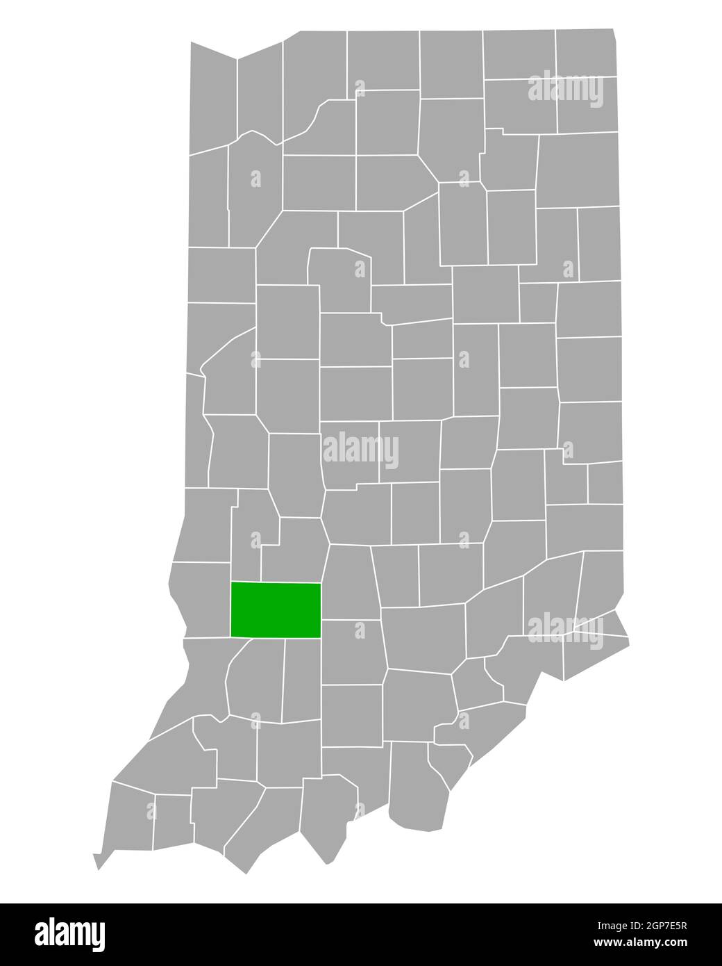 Map of Greene in Indiana Stock Photo - Alamy