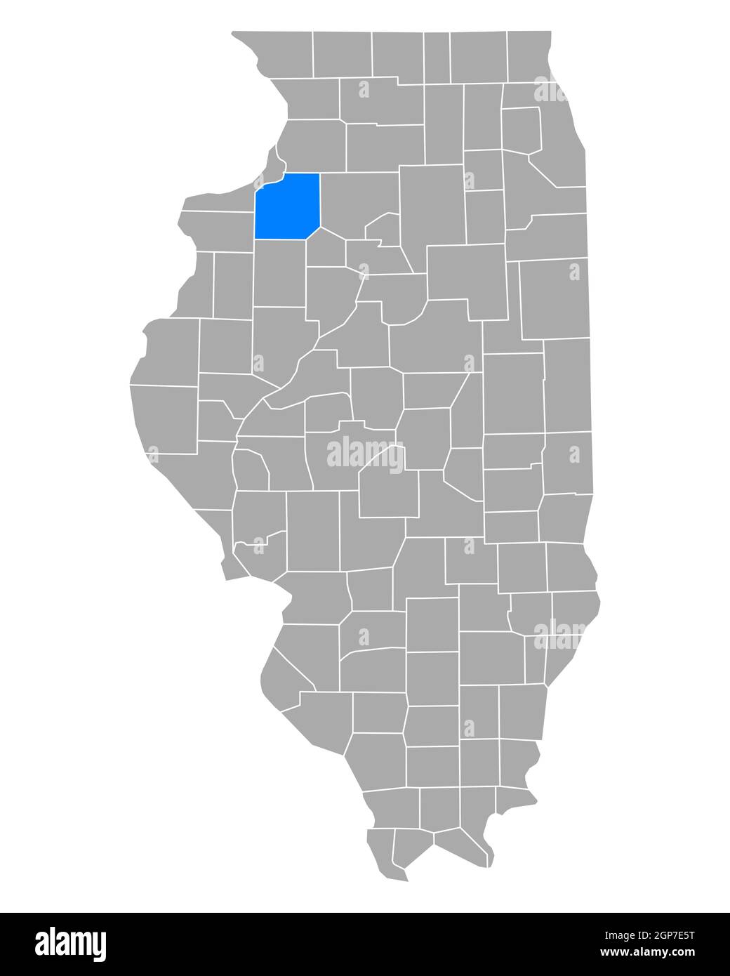 Map of Henry in Illinois Stock Photo - Alamy