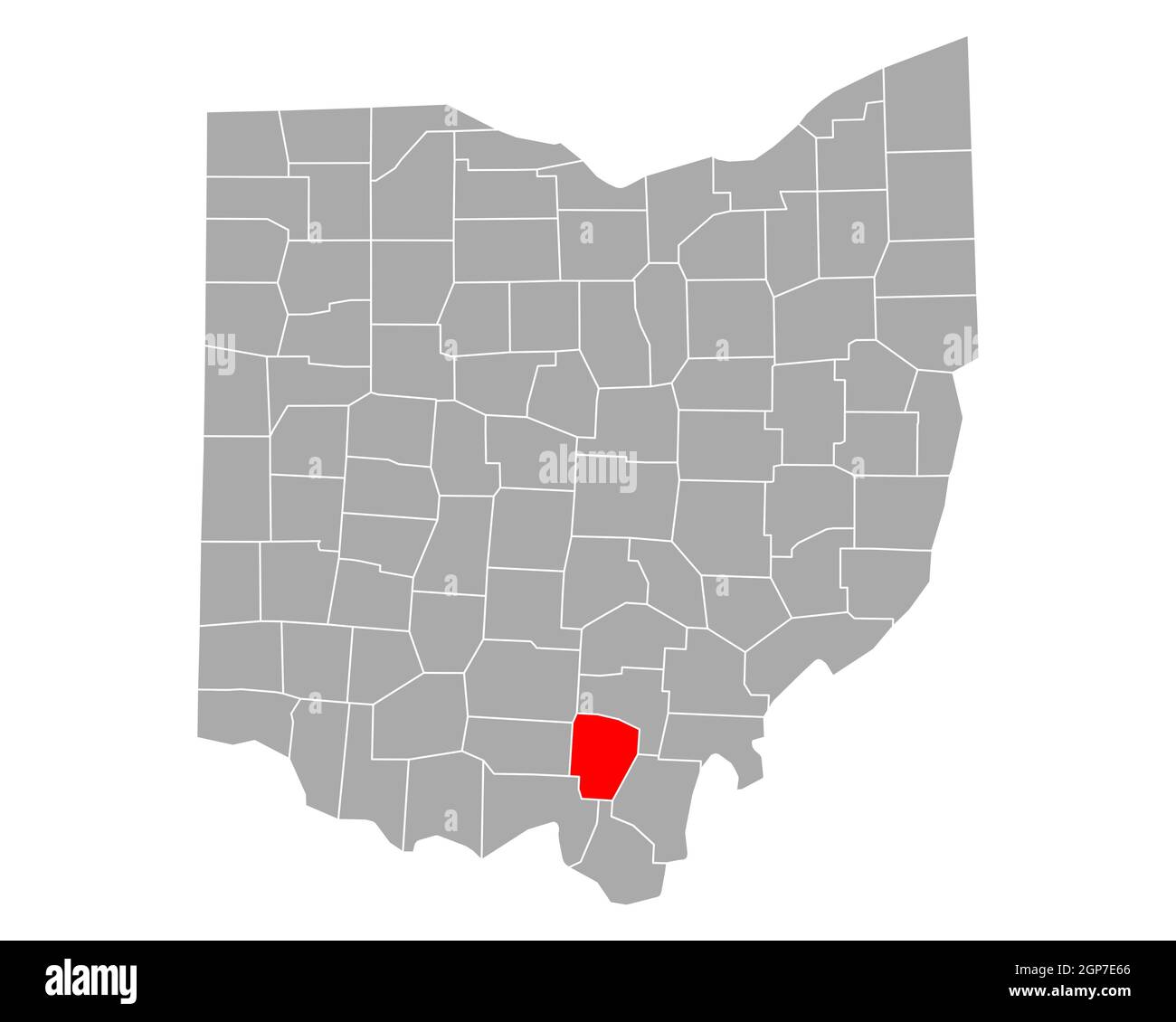 Map of Jackson in Ohio Stock Photo - Alamy
