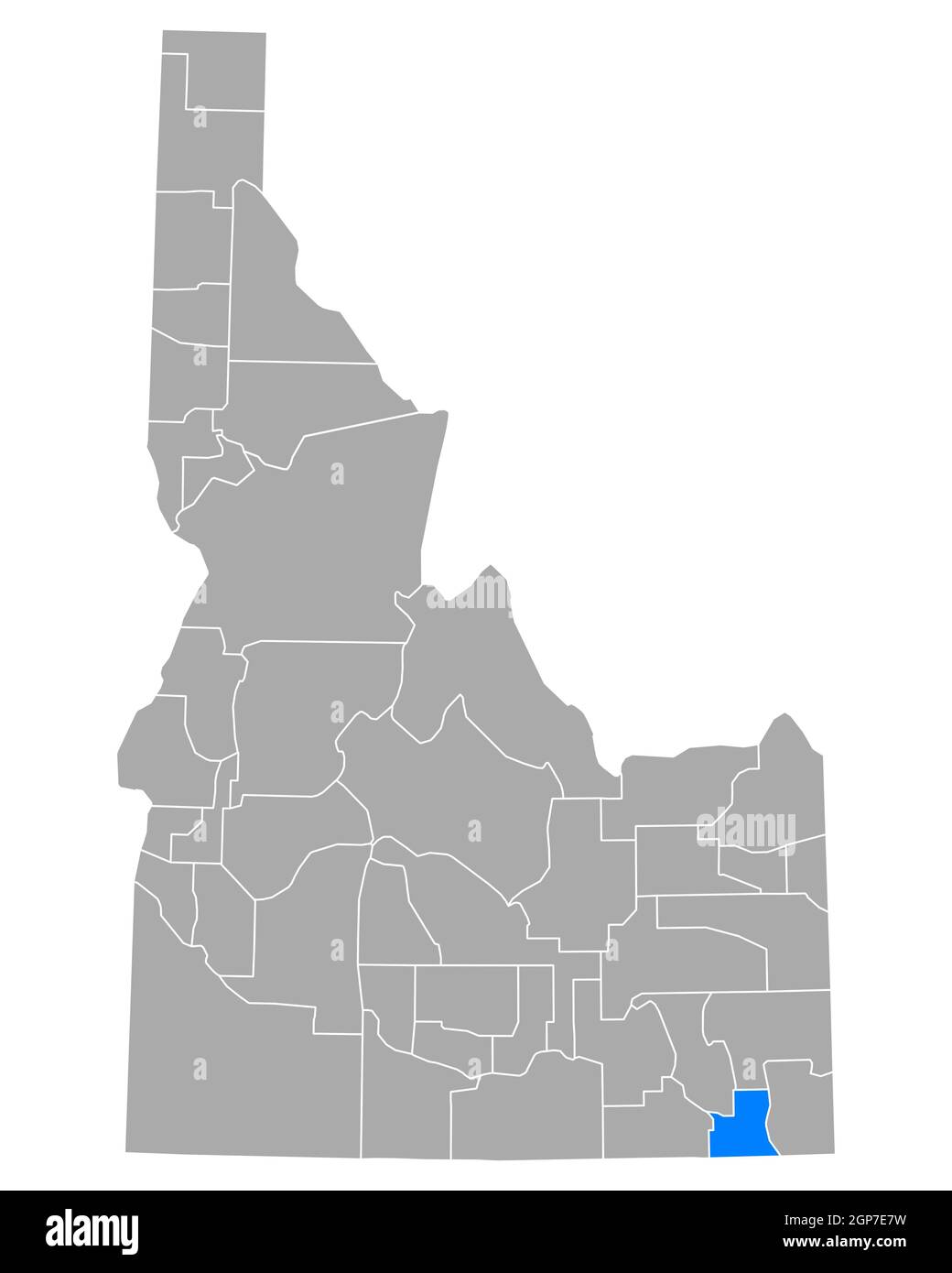 Map of Franklin in Idaho Stock Photo - Alamy