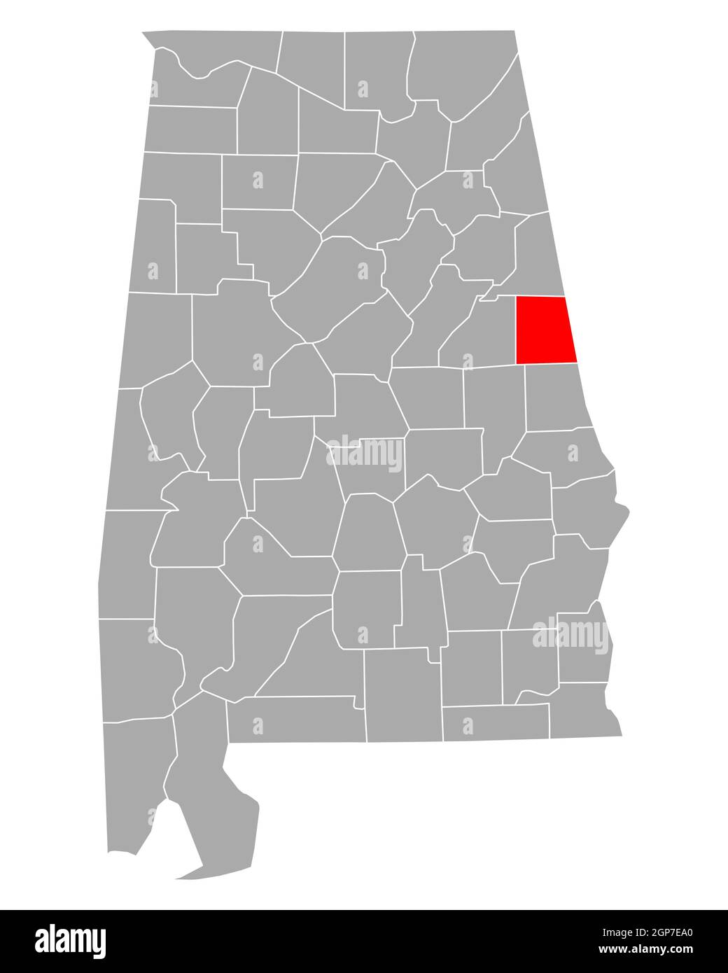 Map of Randolph in Alabama Stock Photo - Alamy