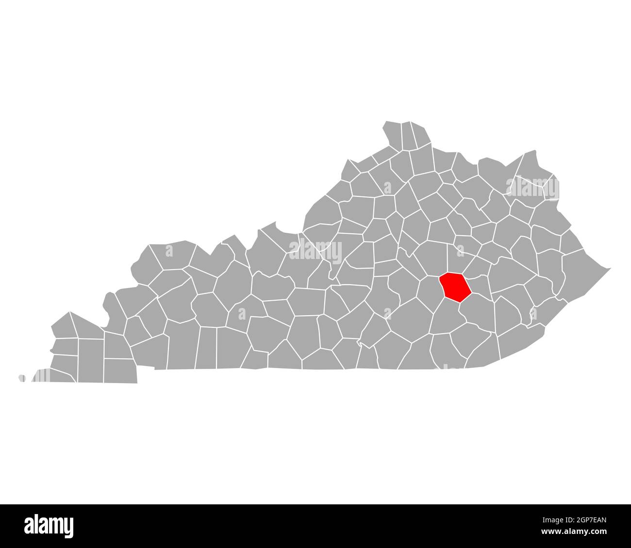 Map of Jackson in Kentucky Stock Photo - Alamy