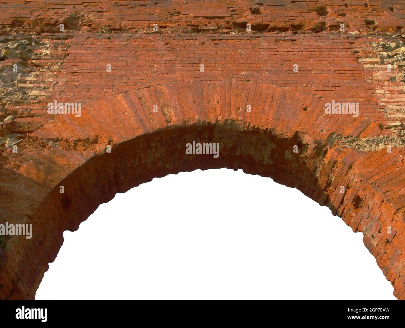 ancient roman arch isolated over white background Stock Photo - Alamy