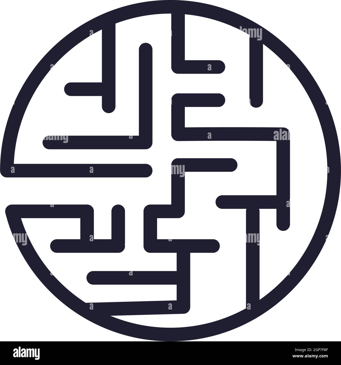 labyrinth circle on white background Stock Vector Image & Art - Alamy