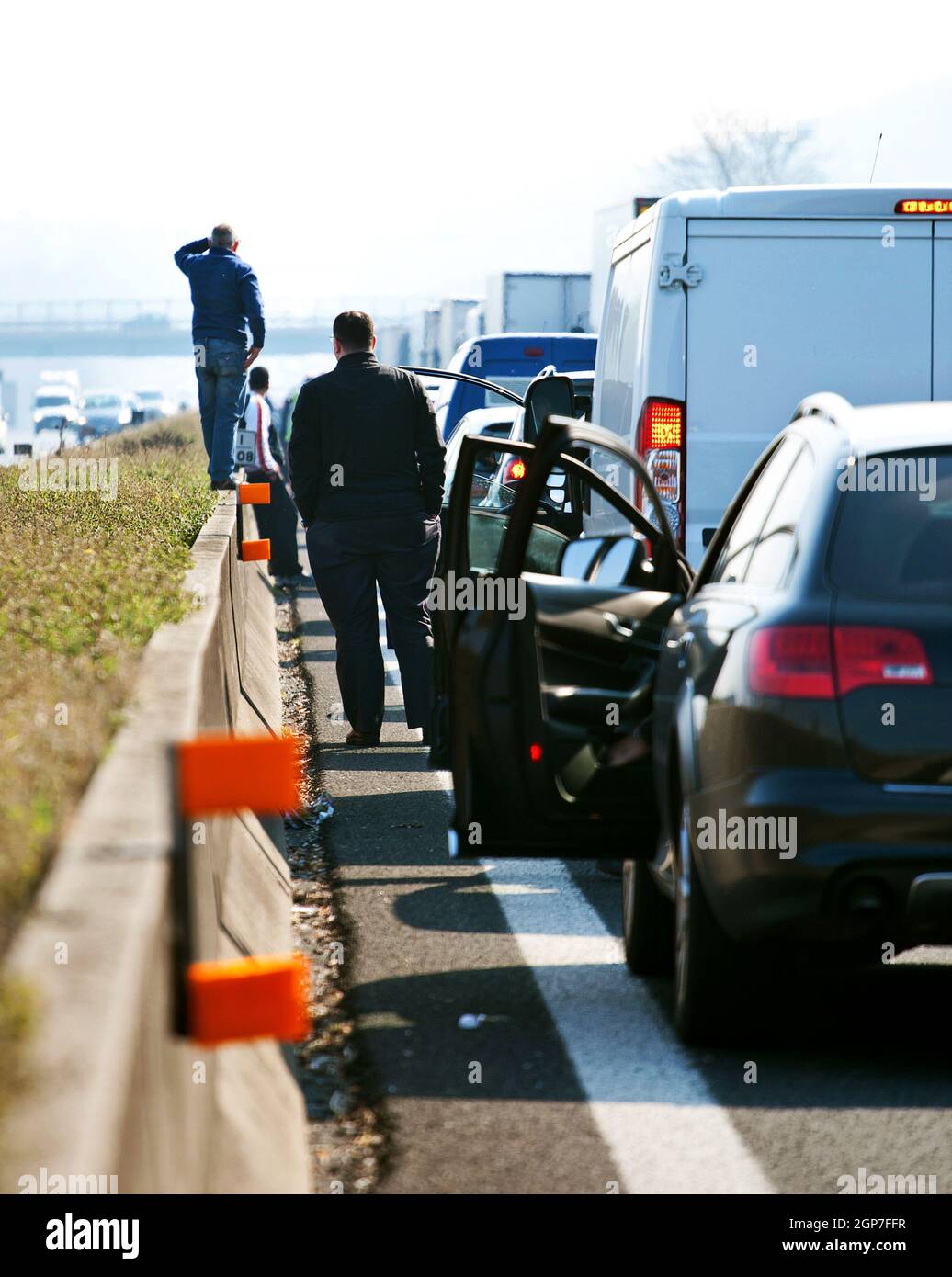 Queues of traffic on the highway Stock Photo - Alamy
