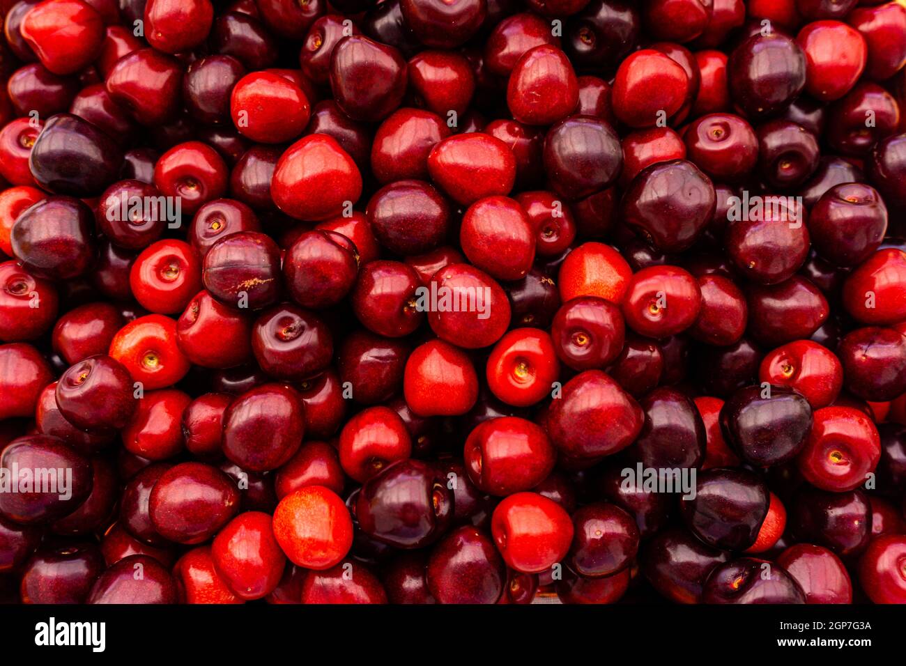 cherry Fruit Background, cherry Texture Pattern Stock Photo - Alamy