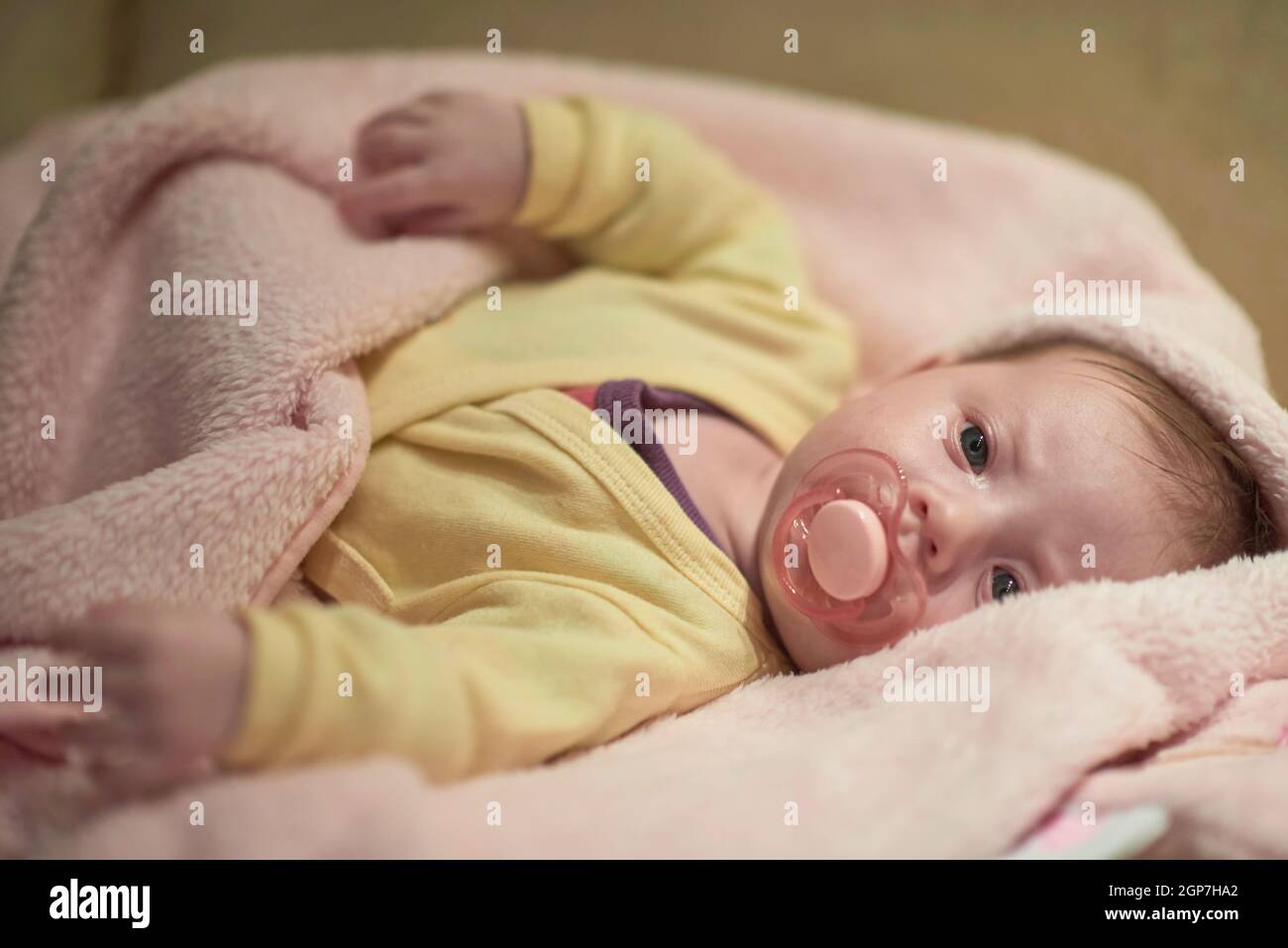 happy newborn little baby smilling portrait Stock Photo - Alamy