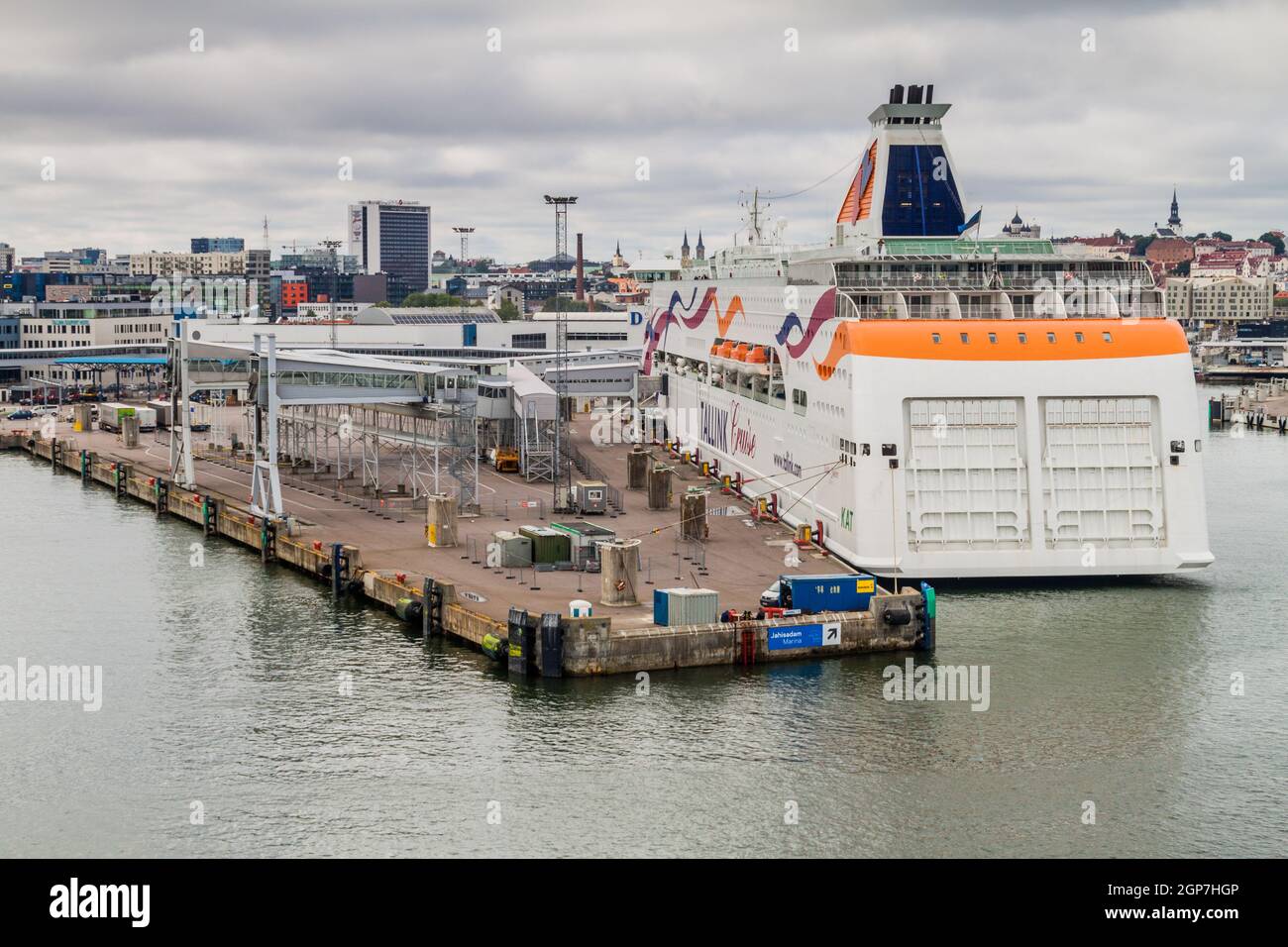 TALLINN, ESTONIA - AUGUST 24, 2016: MS Baltic Queen cruiseferry owned ...