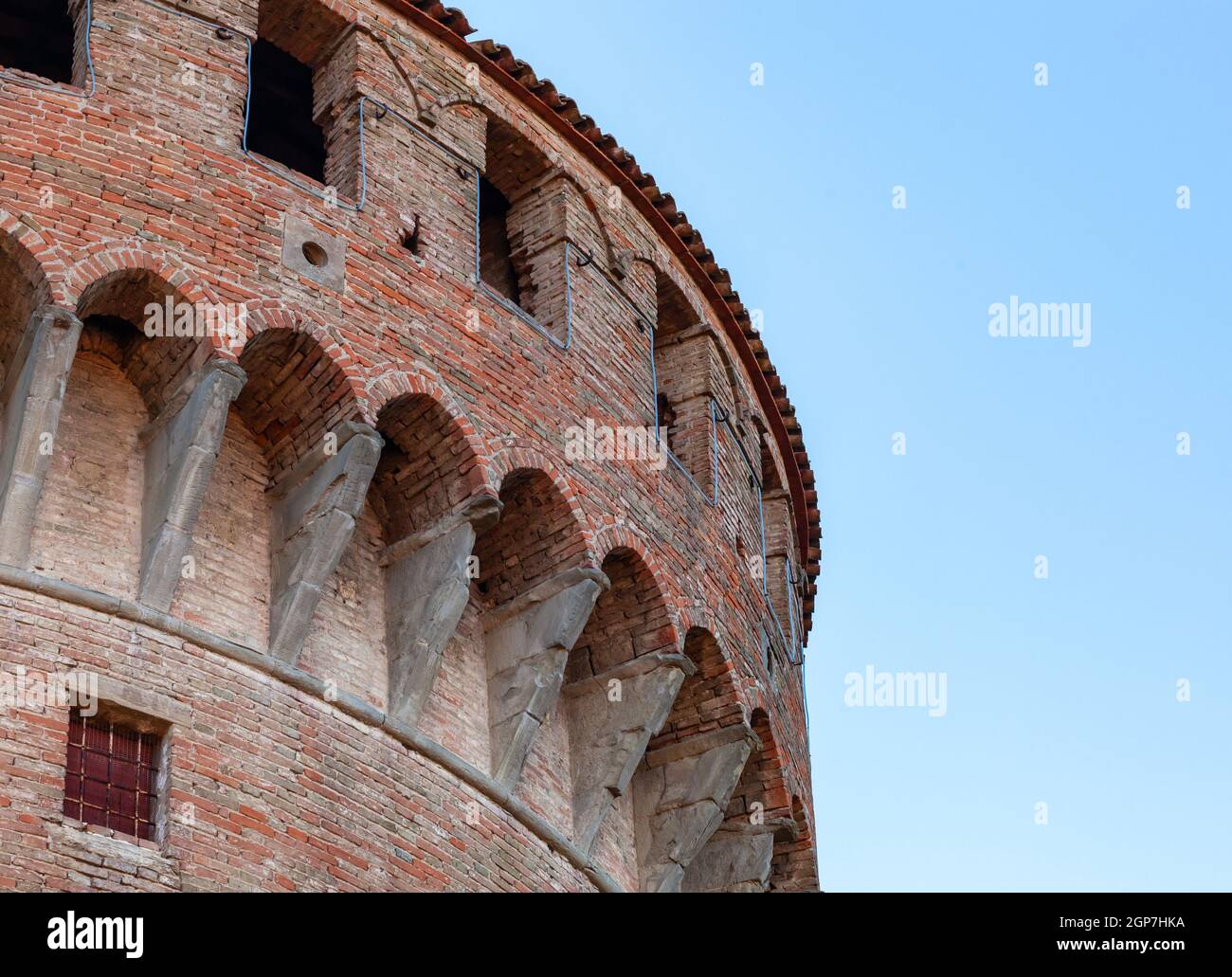 Medieval fortress in Dozza Imolese. Dozza is an Italian municipality in ...