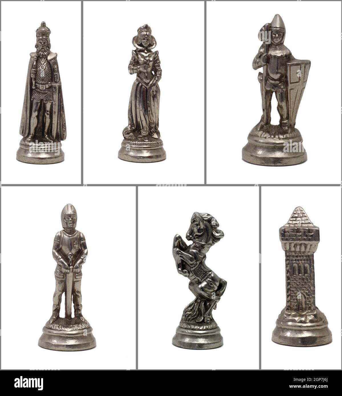 Collage Chess pieces on white Stock Photo - Alamy