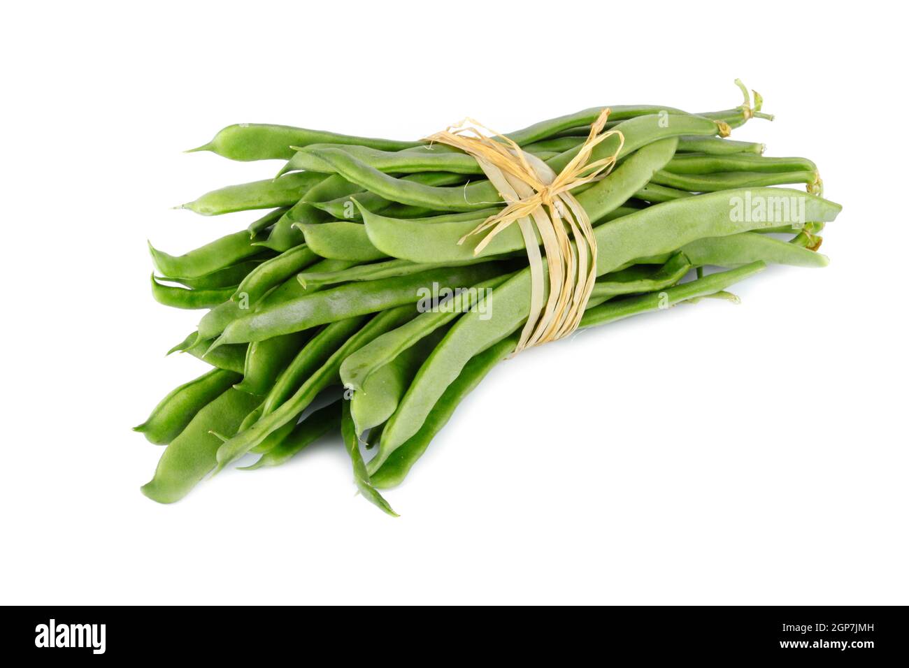 Fresh mangetout on white background Stock Photo - Alamy