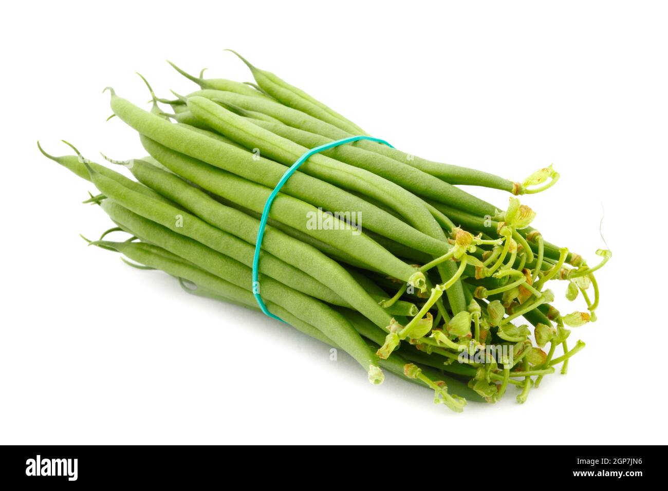 Fresh French Green Beans on white background Stock Photo - Alamy