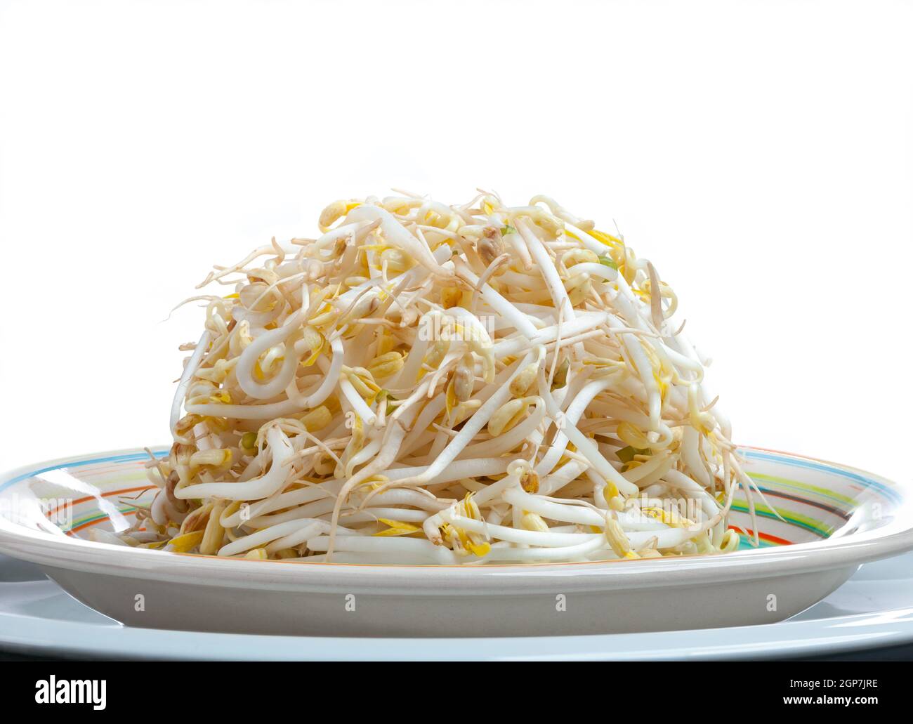 Plate of Bean Sprouts isolated on white background Stock Photo - Alamy