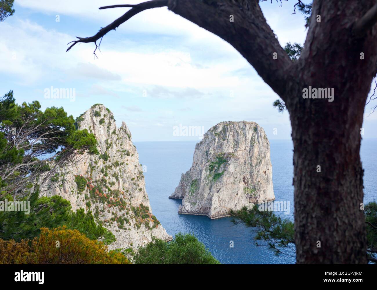 Faraglioni, famous giant rocks, Capri island in Italy Stock Photo - Alamy