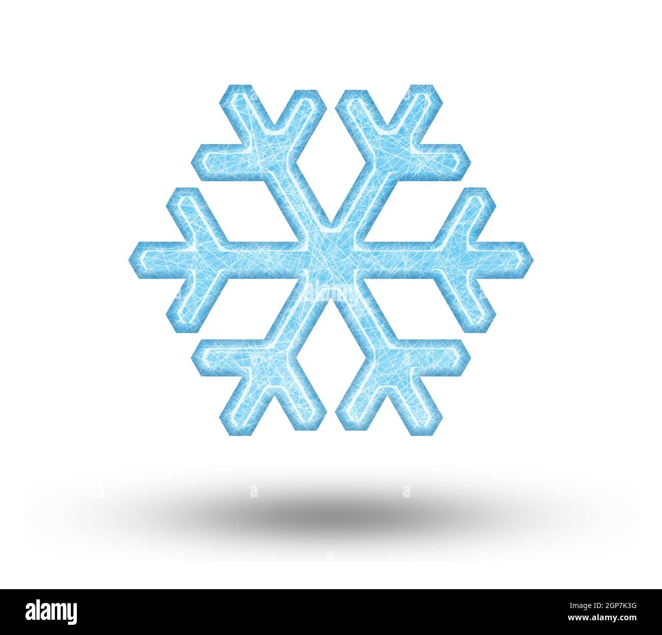 One big snowflake isolated on white background Stock Photo - Alamy