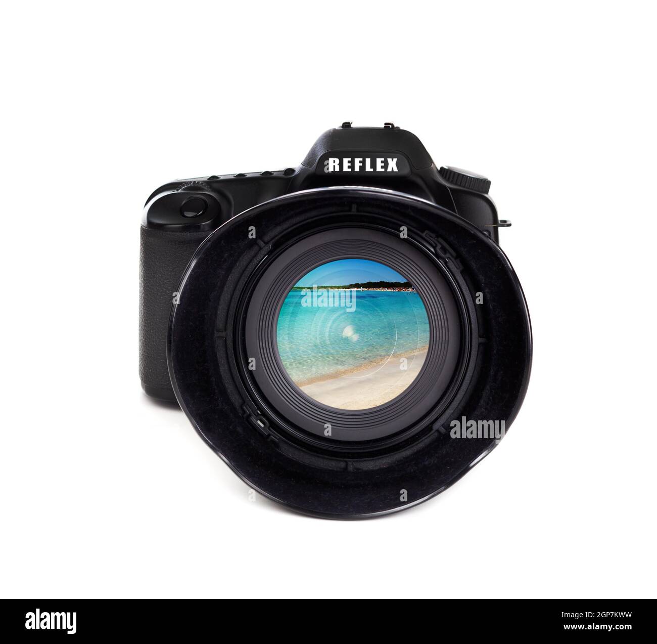 Digital camera on ocean Cut Out Stock Images & Pictures - Alamy