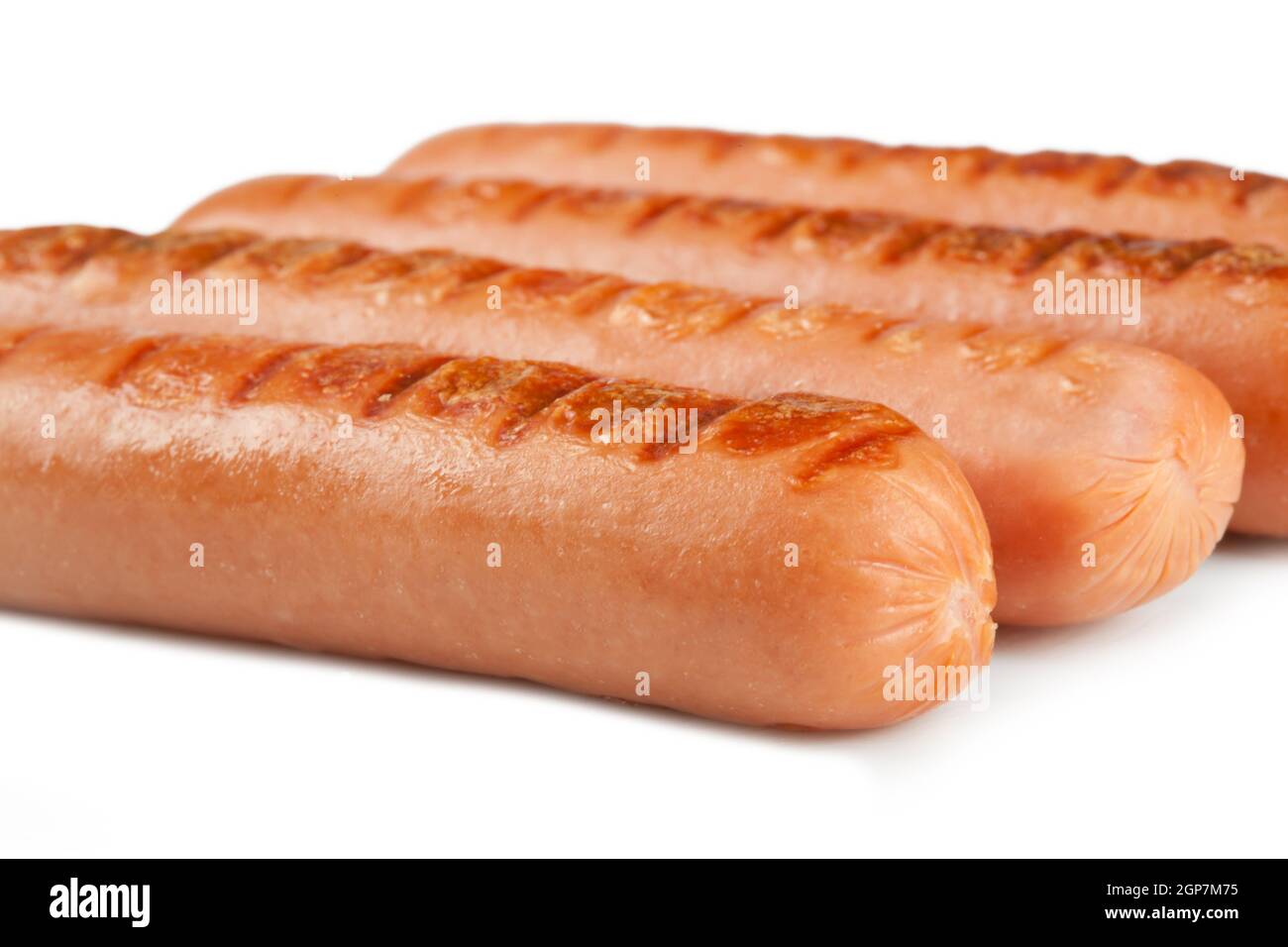 Delicious wurstel on white background Stock Photo - Alamy