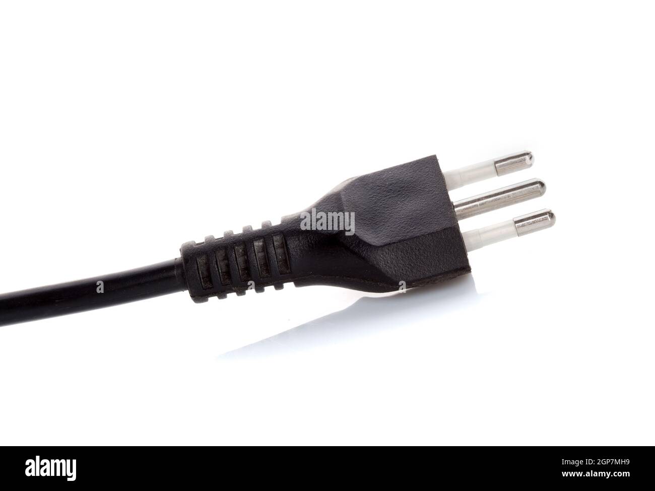 Black electric cable isolated on white Stock Photo - Alamy