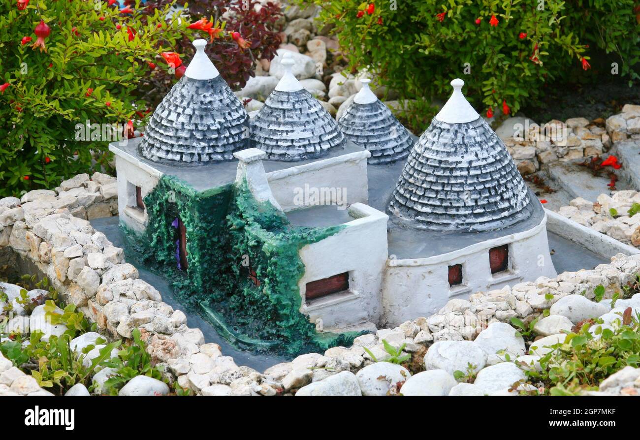 Miniature of Trulli in Alberobello, Apulia, Italy Stock Photo - Alamy
