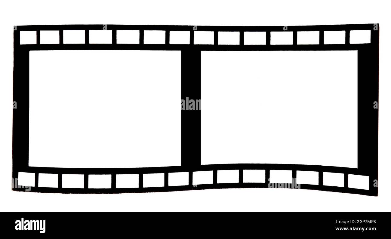 Two Blank film frames on white background Stock Photo - Alamy