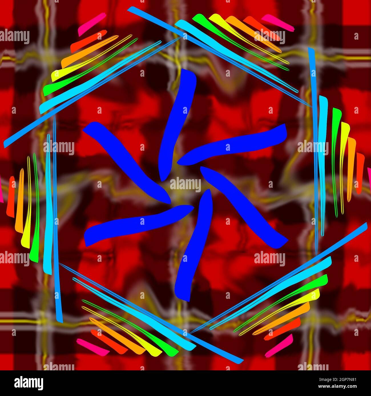 Digital illustration of colorful patterned background for wallpaper ...