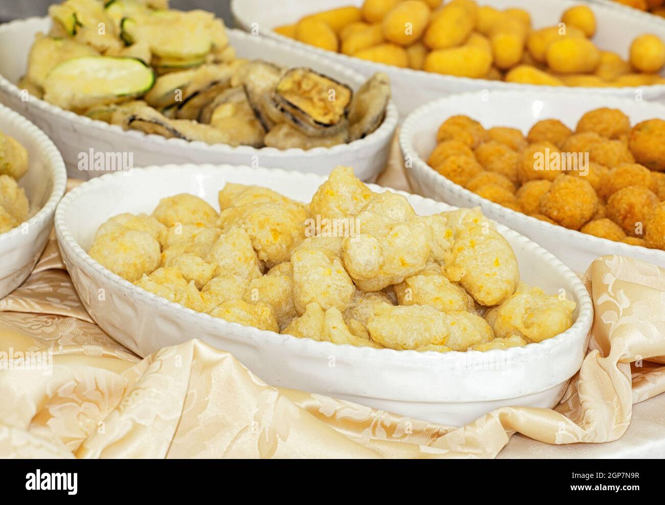 Zeppulelle traditional Neapolitan food fried and salty Stock Photo - Alamy