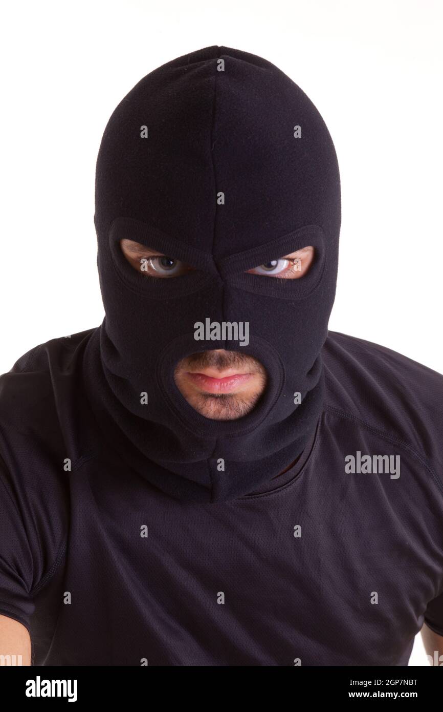 Criminal with balaclava Stock Photo - Alamy