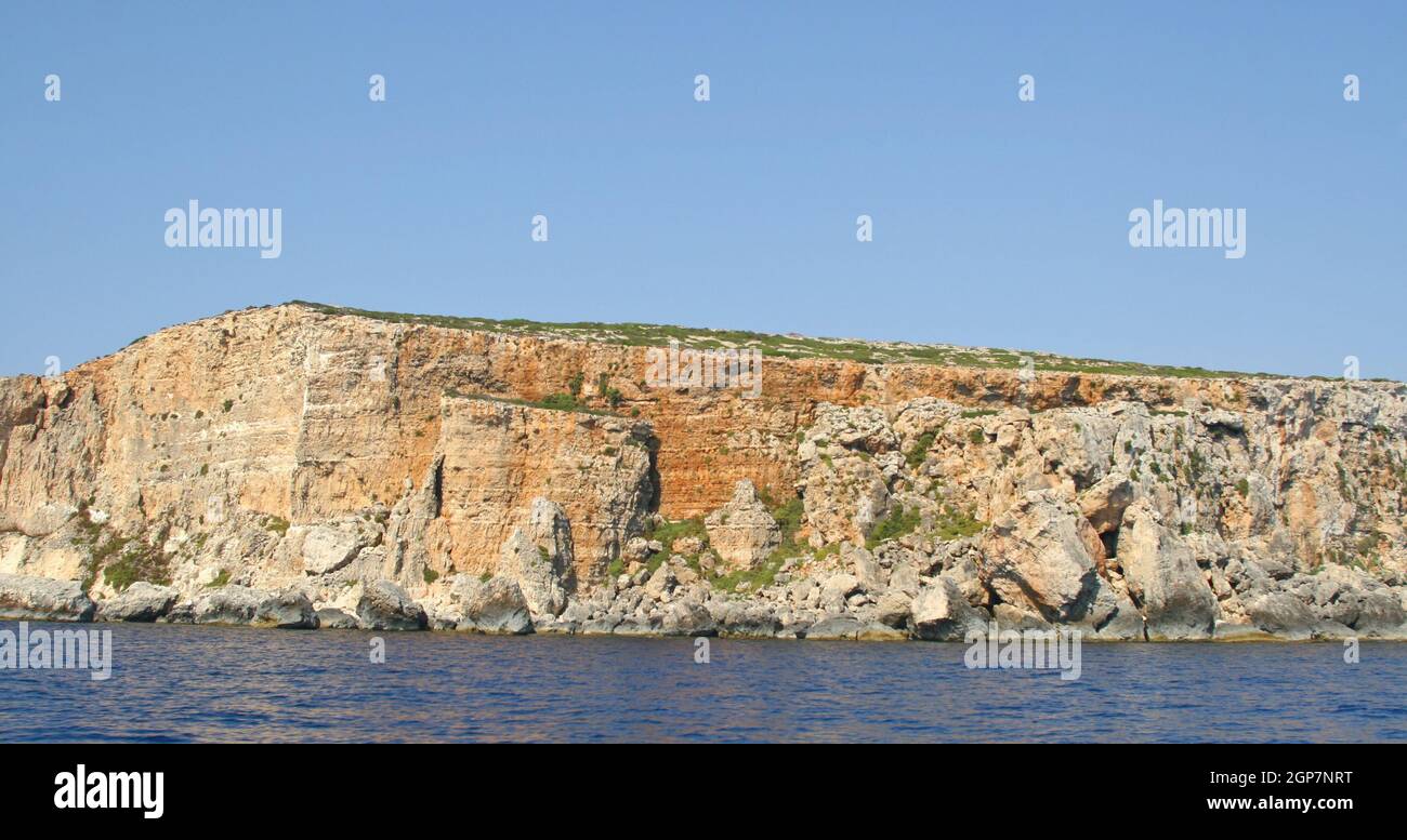 Malta scenic ocean view with rock formation hi-res stock photography ...