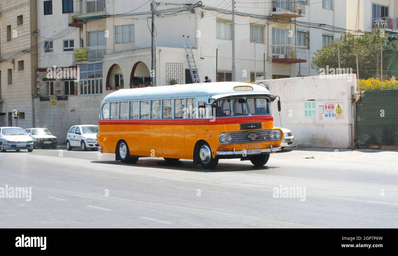 Legendary and iconic Malta public buses, tourist attraction of the ...