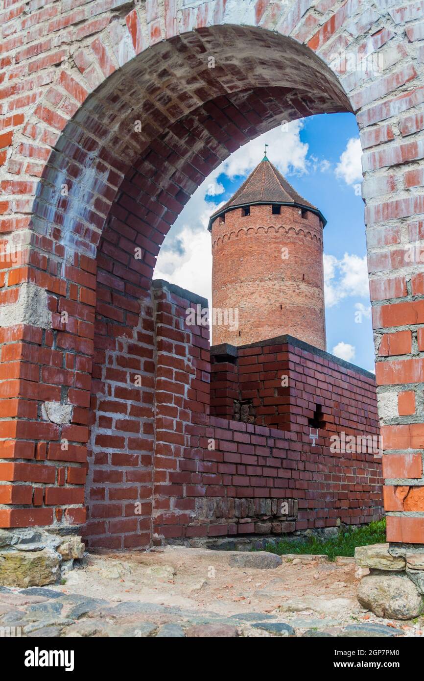 Brick gate and a tower Turaida castle, Latvia Stock Photo - Alamy
