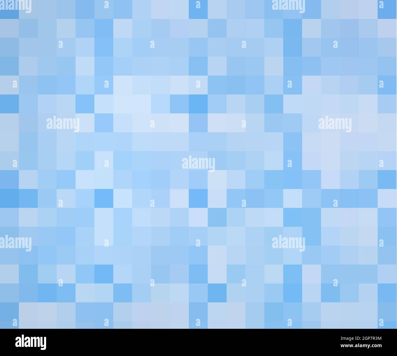 Vintage Video Game Background. Many pixels with shades of blue Stock ...