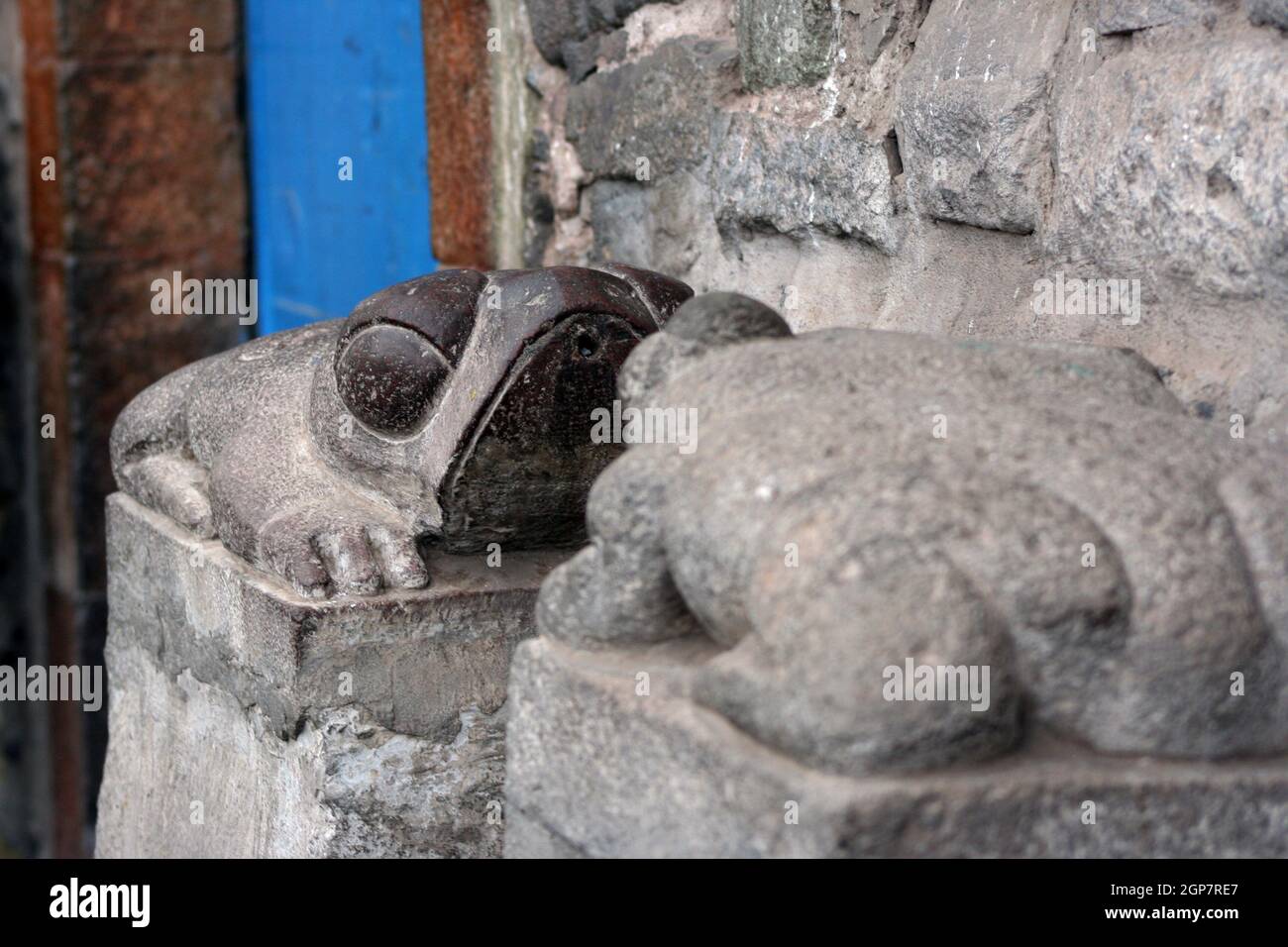 Frog statues, Peru Stock Photo - Alamy