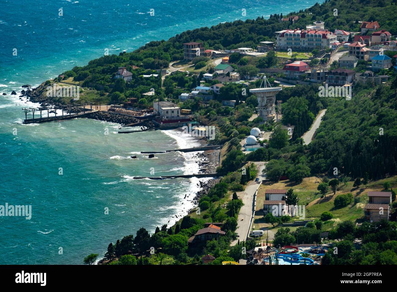 Top view of the seascape in Simeiz, Crimea Stock Photo - Alamy