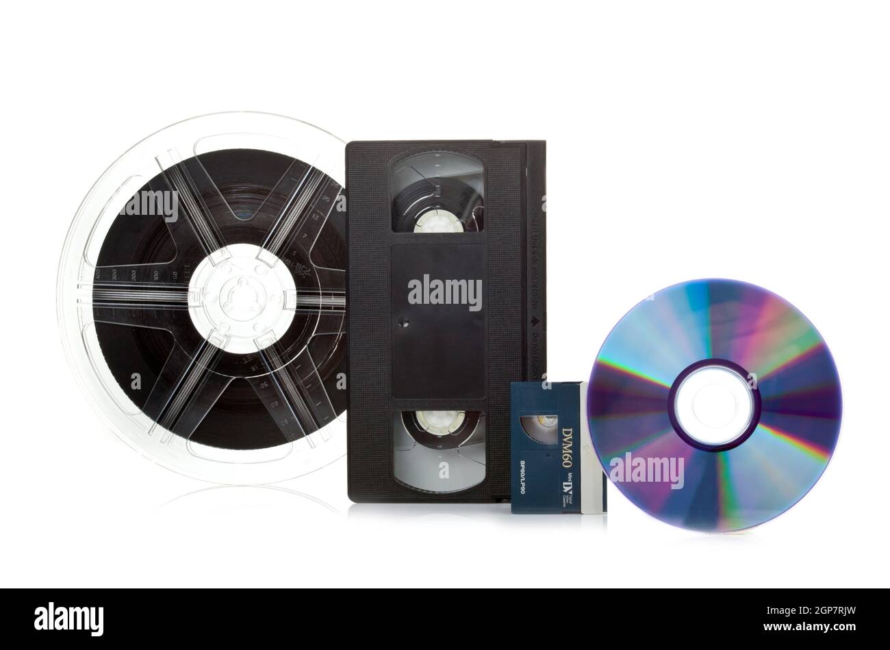 Film transfer service concept on white background Stock Photo - Alamy