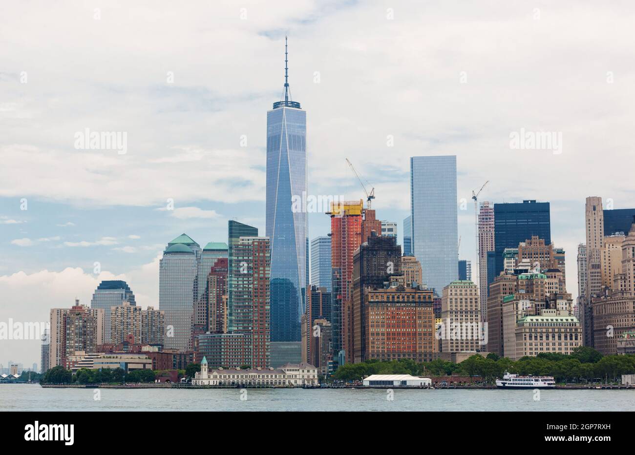 New York City, financial business buildings in Manhattan Stock Photo ...