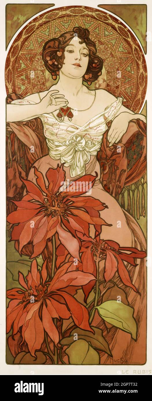 Art Nouveau Flowers Mucha