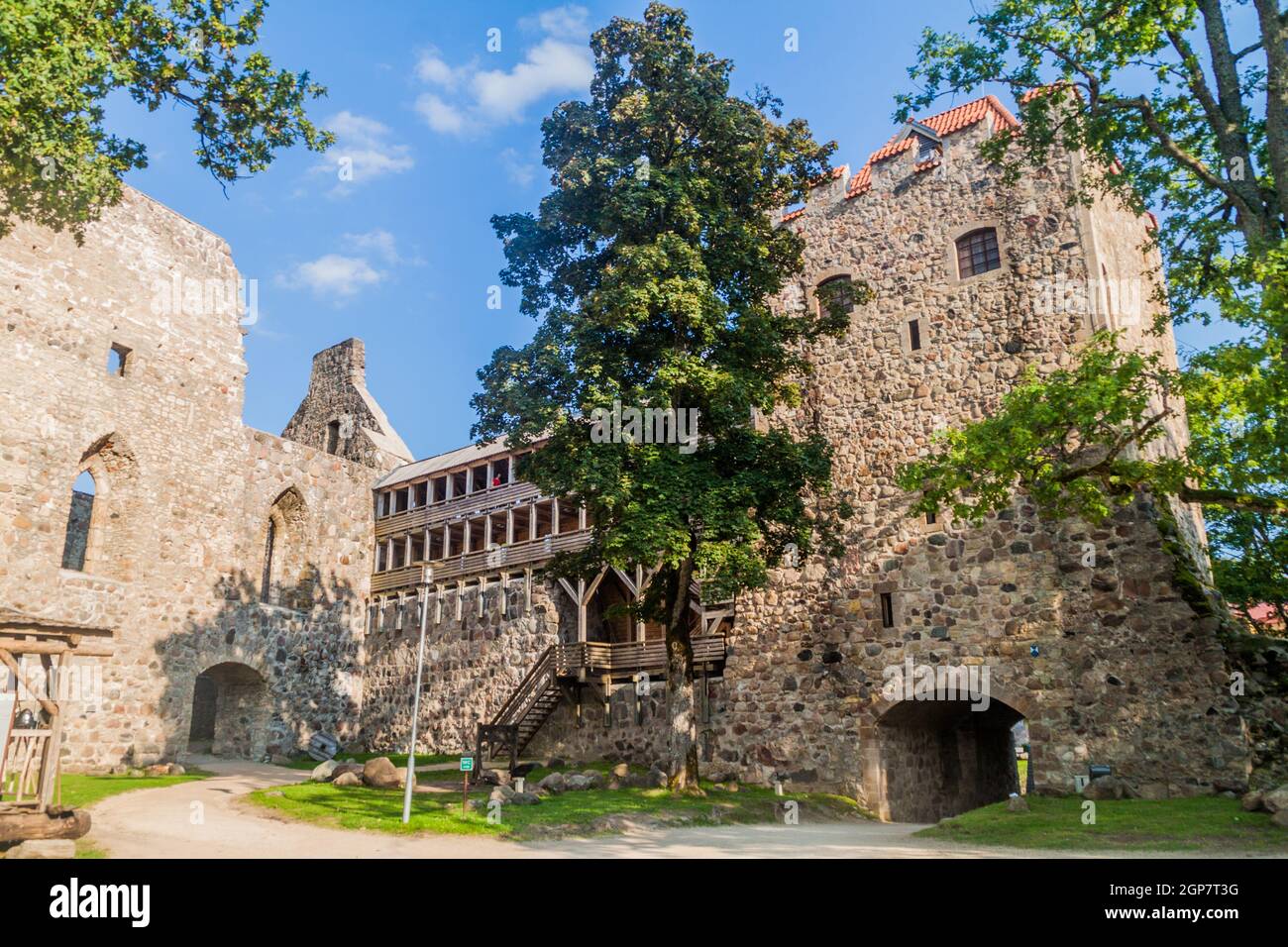 Ruins of Sigulda Medieval Castle, Latvia Stock Photo - Alamy