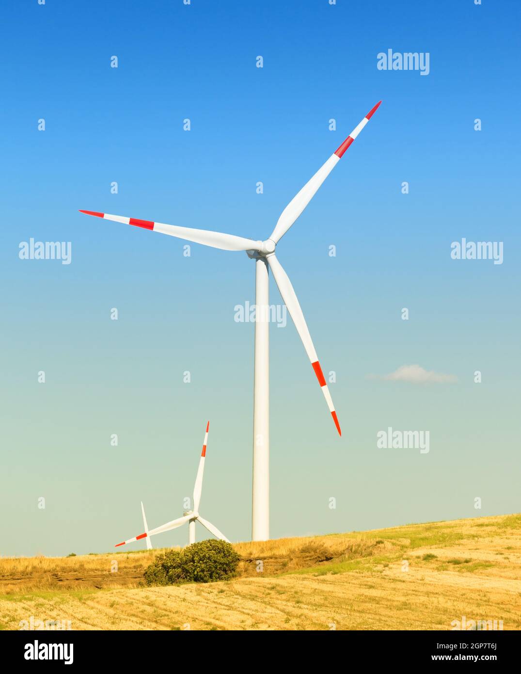 Wind turbines in operation blue hi-res stock photography and images - Alamy