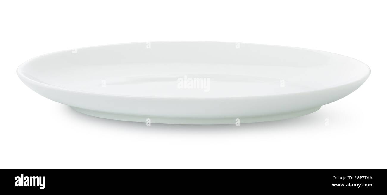 White ceramic plate isolated on a white background Stock Photo - Alamy