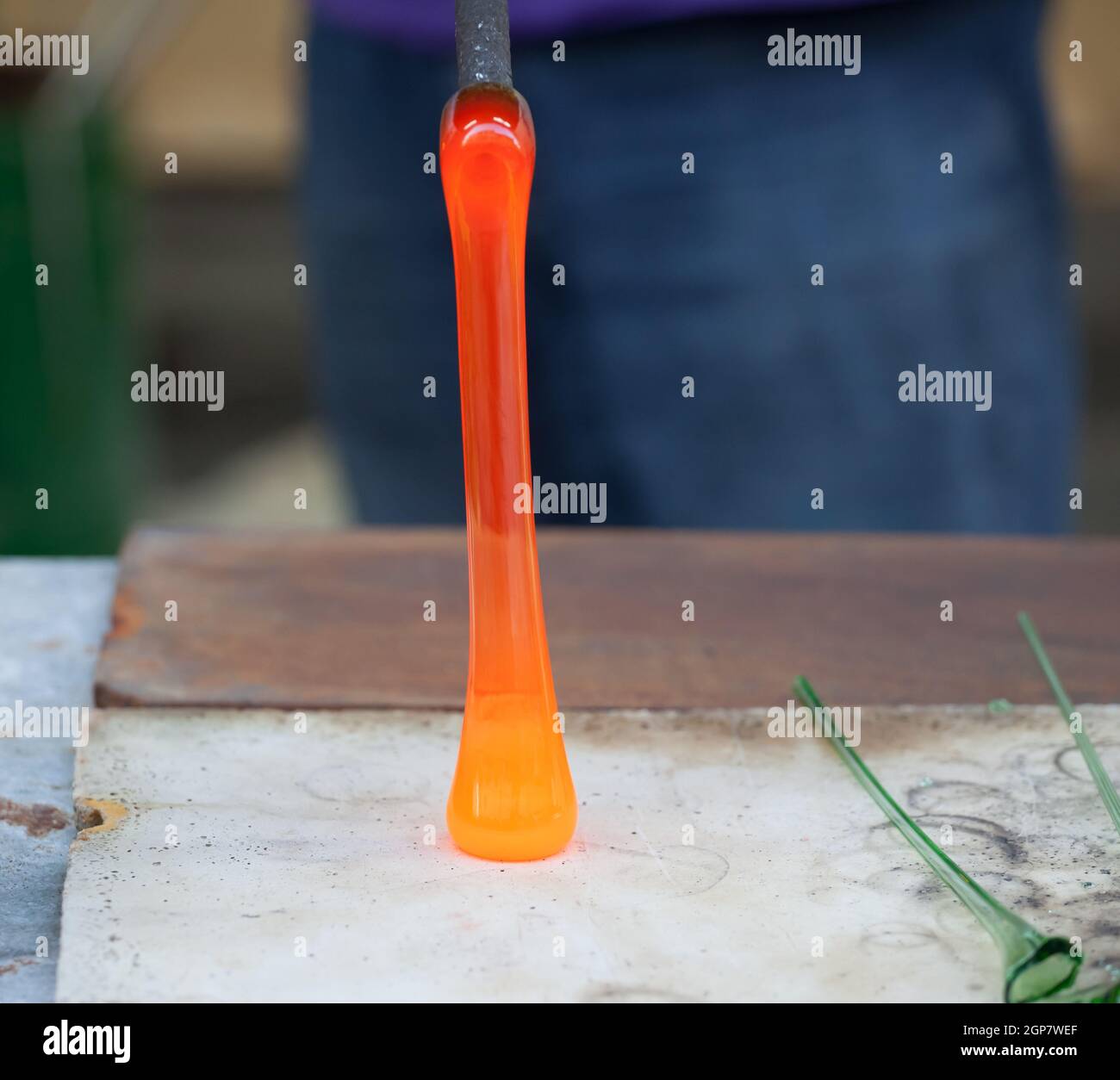 Handcrafted of glass blowing. Ancient craft for production of of ...