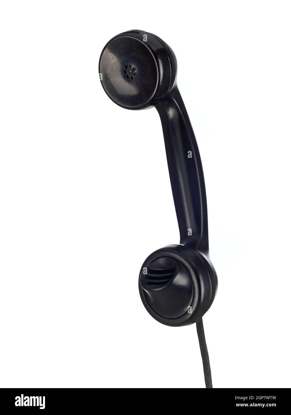 Old retro bakelite telephone on white background Stock Photo - Alamy