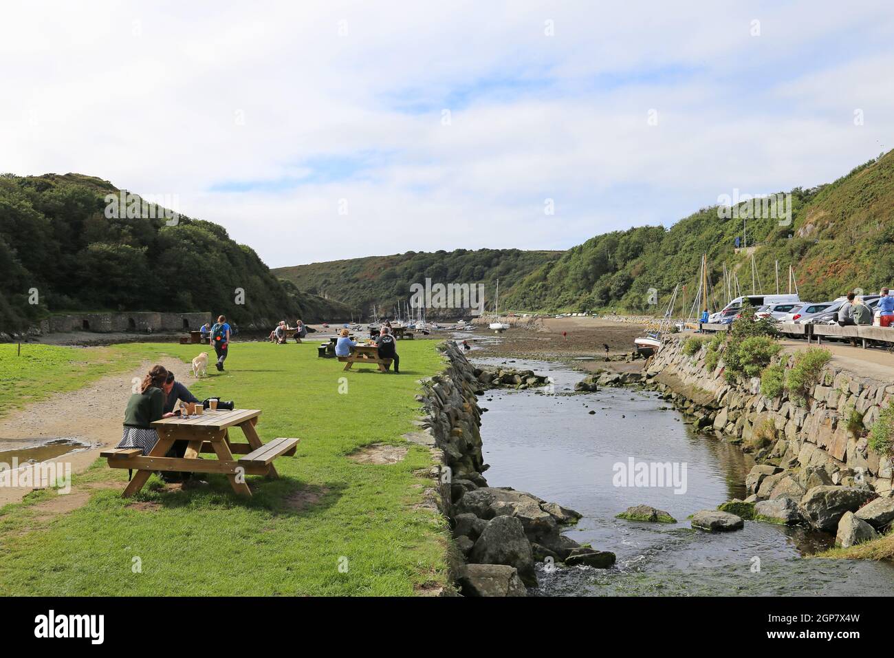 River Solva and estuary, Lower Solva, Pembrokeshire, Wales, United ...