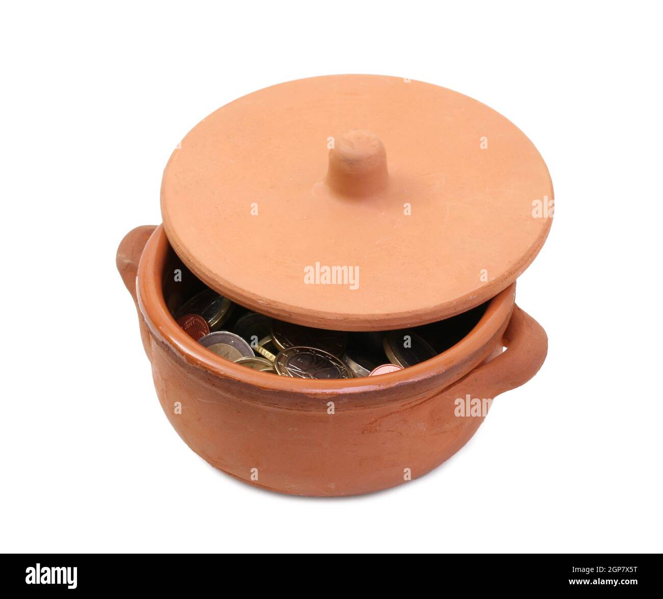 Pot of gold small coins hi-res stock photography and images - Alamy
