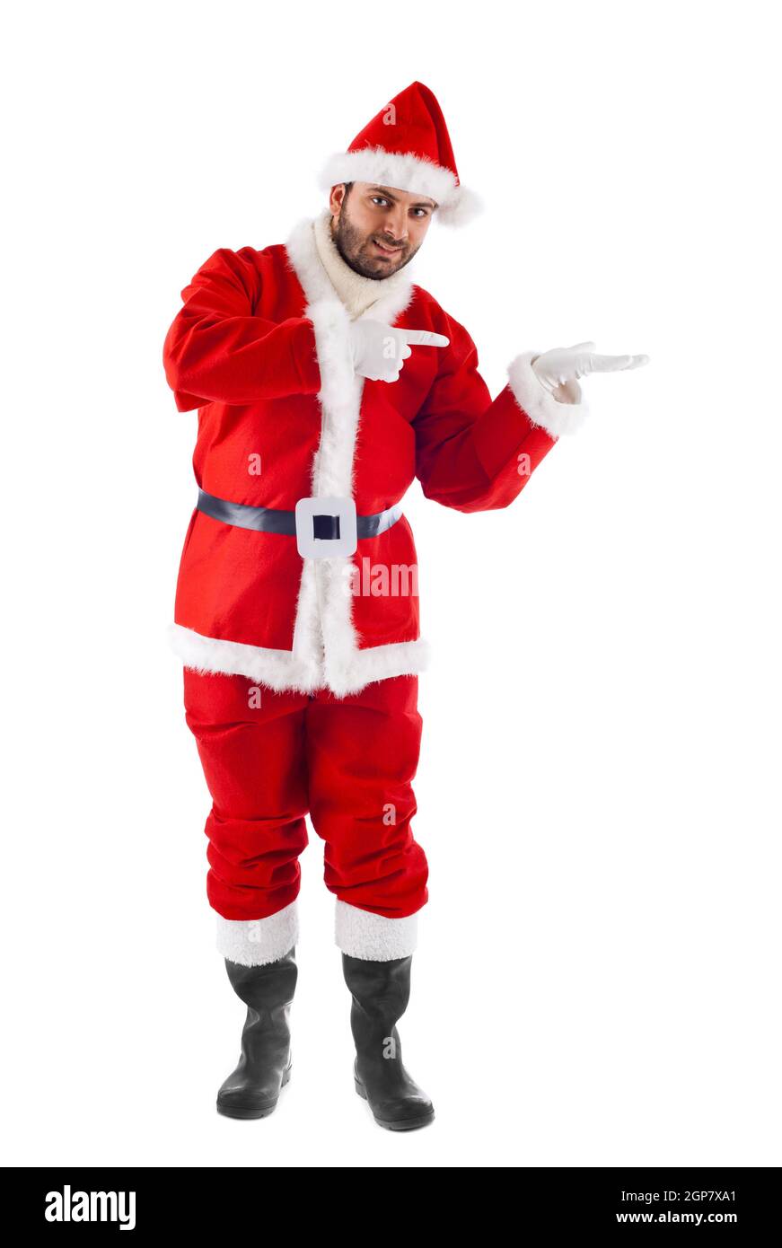 Santa Claus standing isolated on white background Stock Photo - Alamy